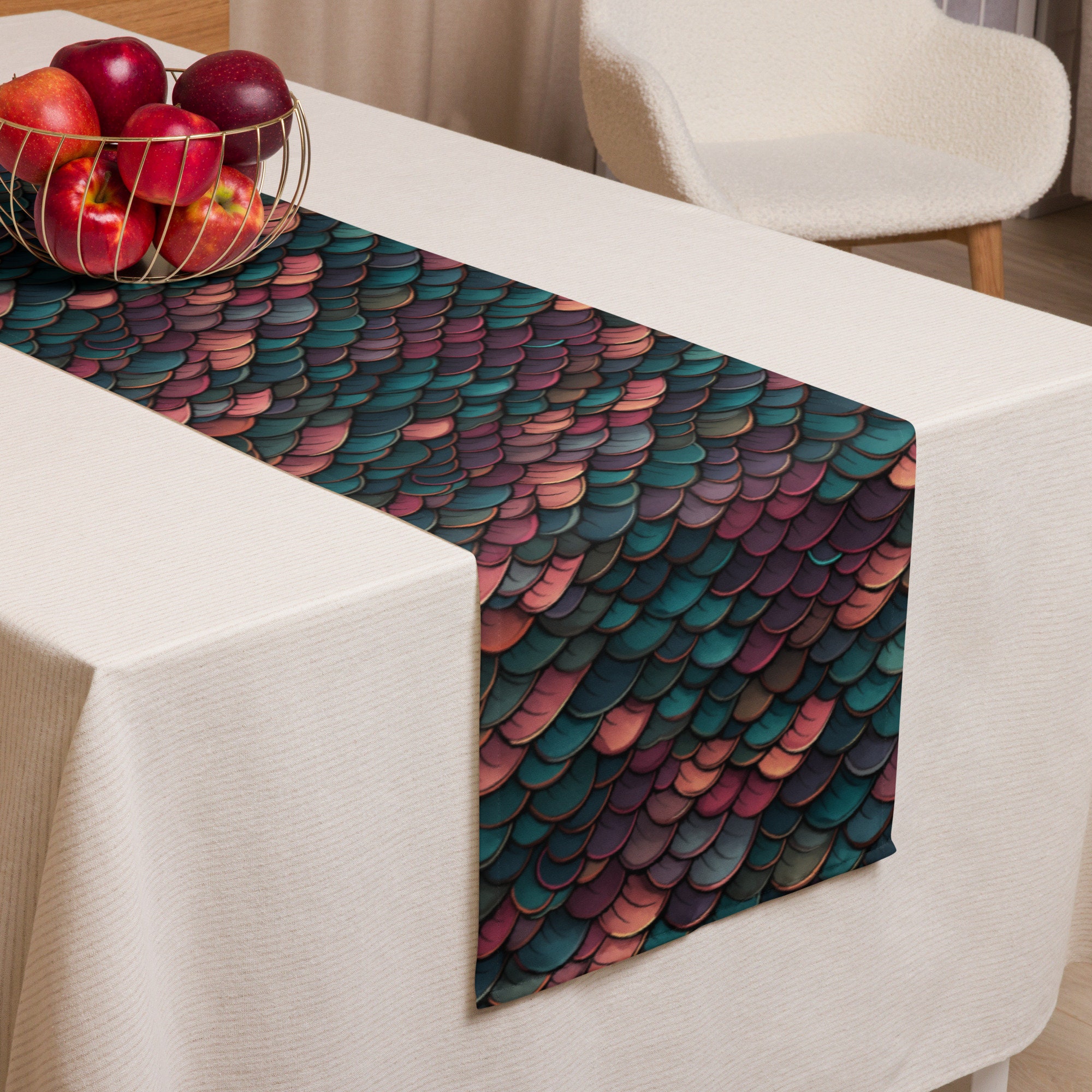 Dragon Scale Table Runner TTRPG Table Runner Dragon Lover Gift - Etsy