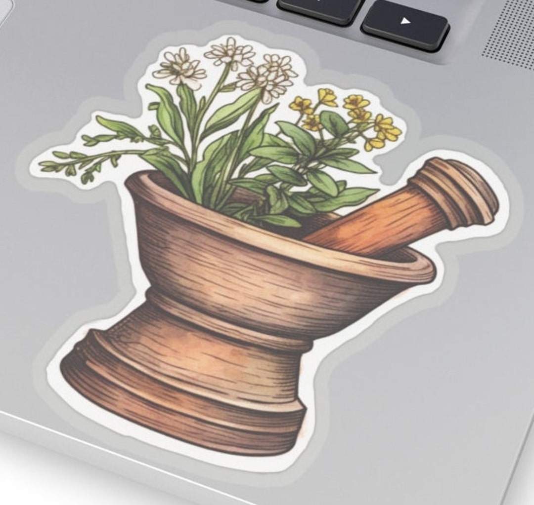 Mortar and Pestle Sticker Vinyl Mortar and Pestle Decal Gift - Etsy