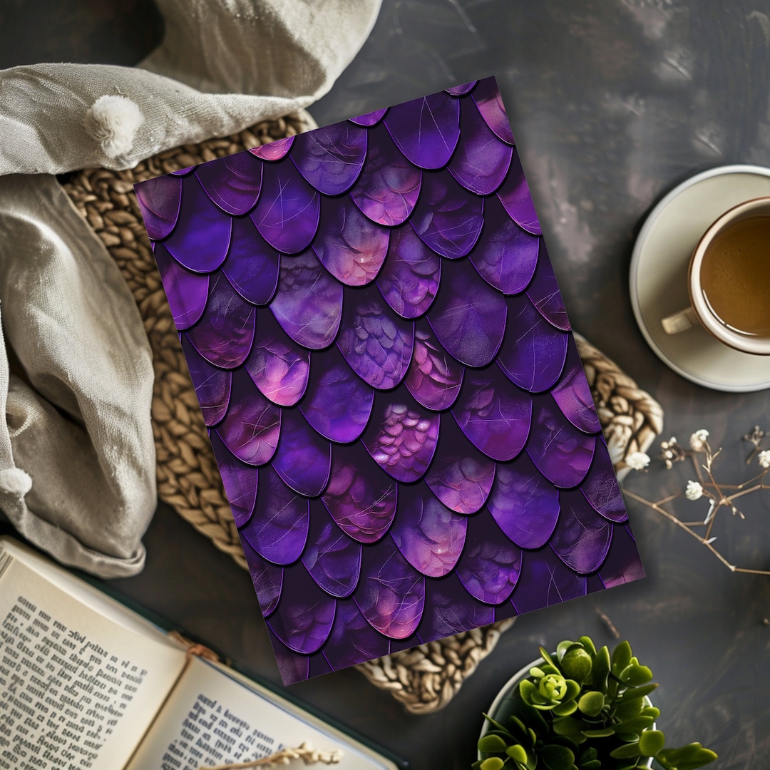 Purple Dragon Scale Journal TTRPG Gift Hardcover Notebook Lined and ...