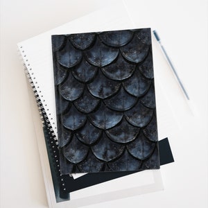 Dark Dragon Scale Journal TTRPG Gift Hardcover Notebook Lined and Blank ...