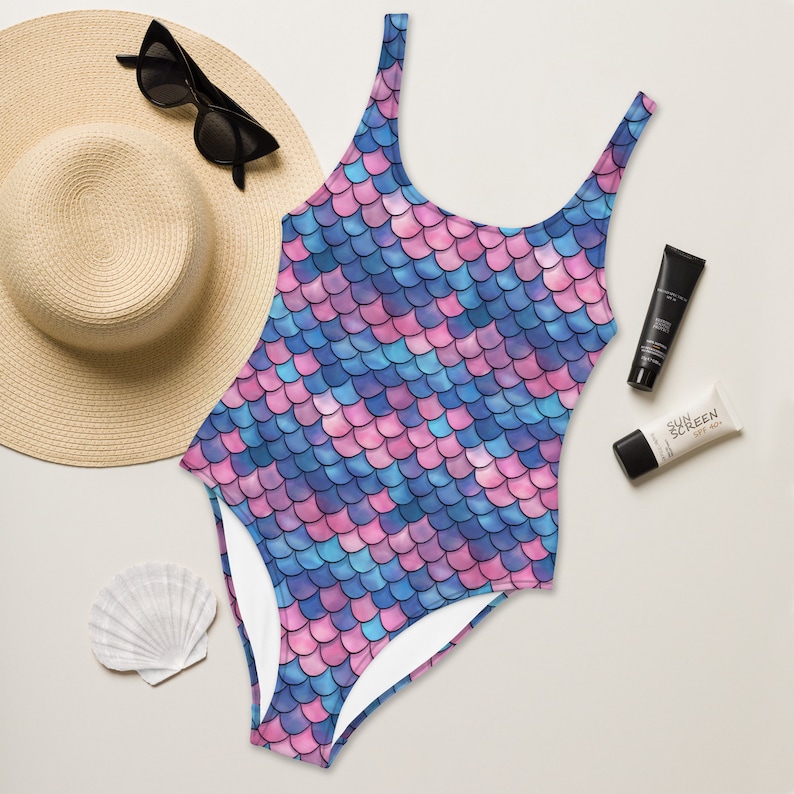 Transgender Pride Dragon Scale One-piece Swimsuit Pride Month Ally ...