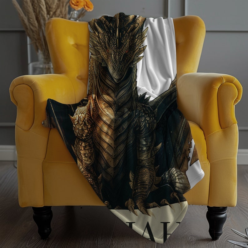 Custom Dragon Blanket Personalized Dragon Blanket Gift Mythical ...