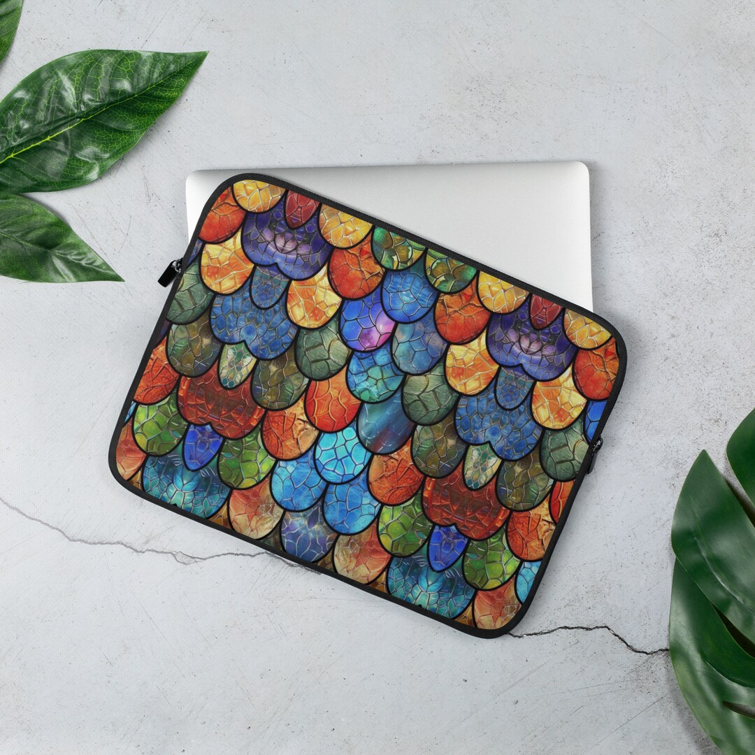 Dragon Scale Faux Stained Glass Laptop Sleeve - Etsy