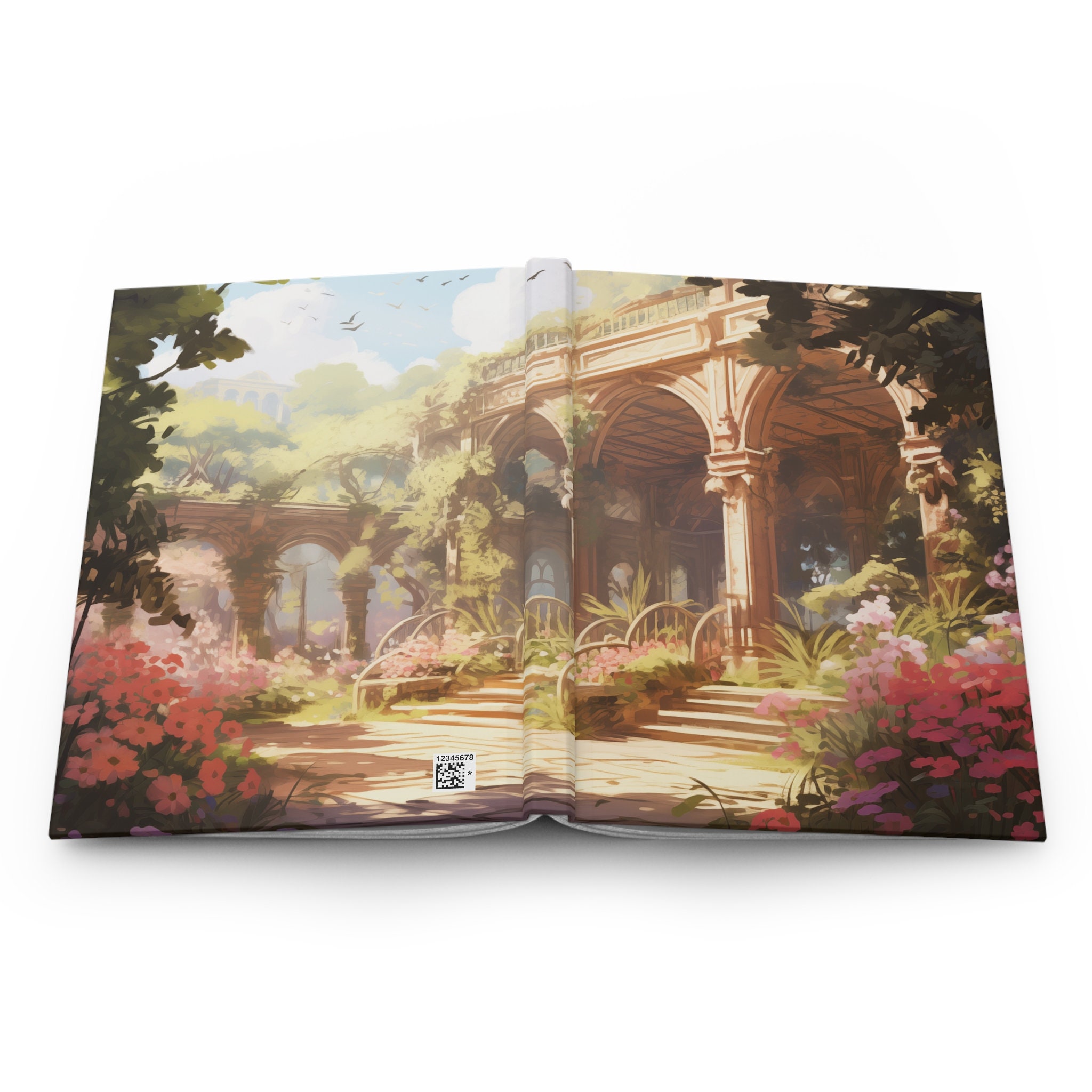 Ancient Gardens Journal Floral Ruins Fantasy Lover Gift Hardcover ...