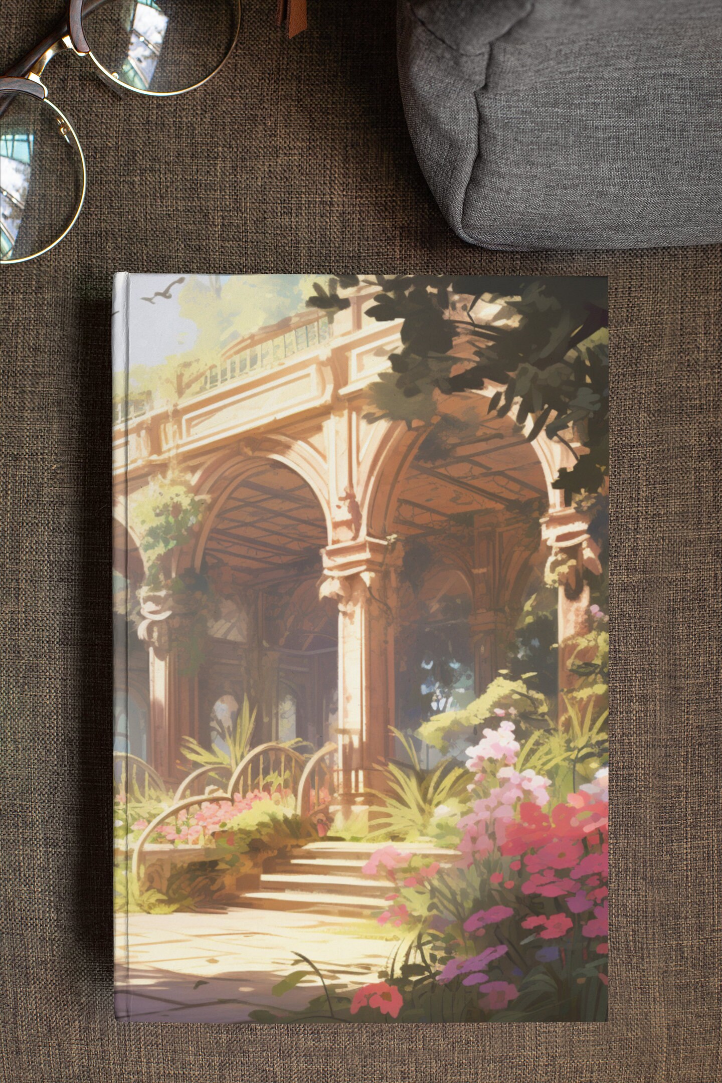 Ancient Gardens Journal Floral Ruins Fantasy Lover Gift Hardcover ...