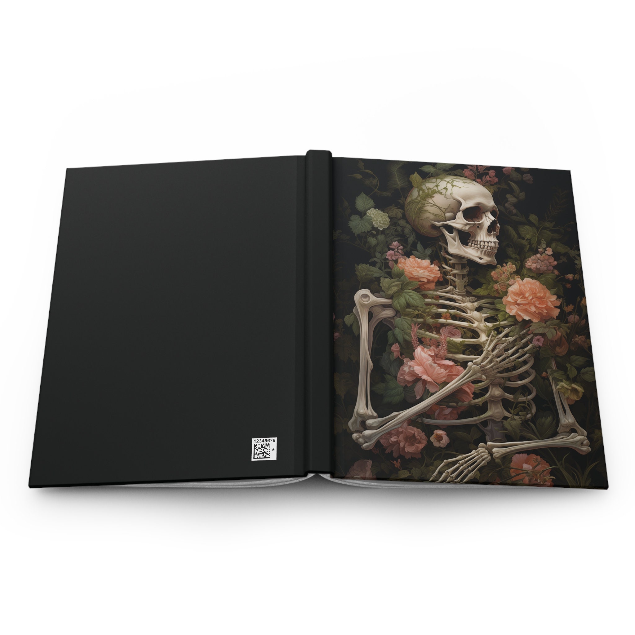 Floral Skeleton Notebook Botanical Vintage Skeleton Gift - Etsy