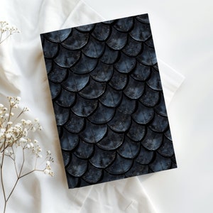 Dark Dragon Scale Journal TTRPG Gift Hardcover Notebook Lined and Blank ...