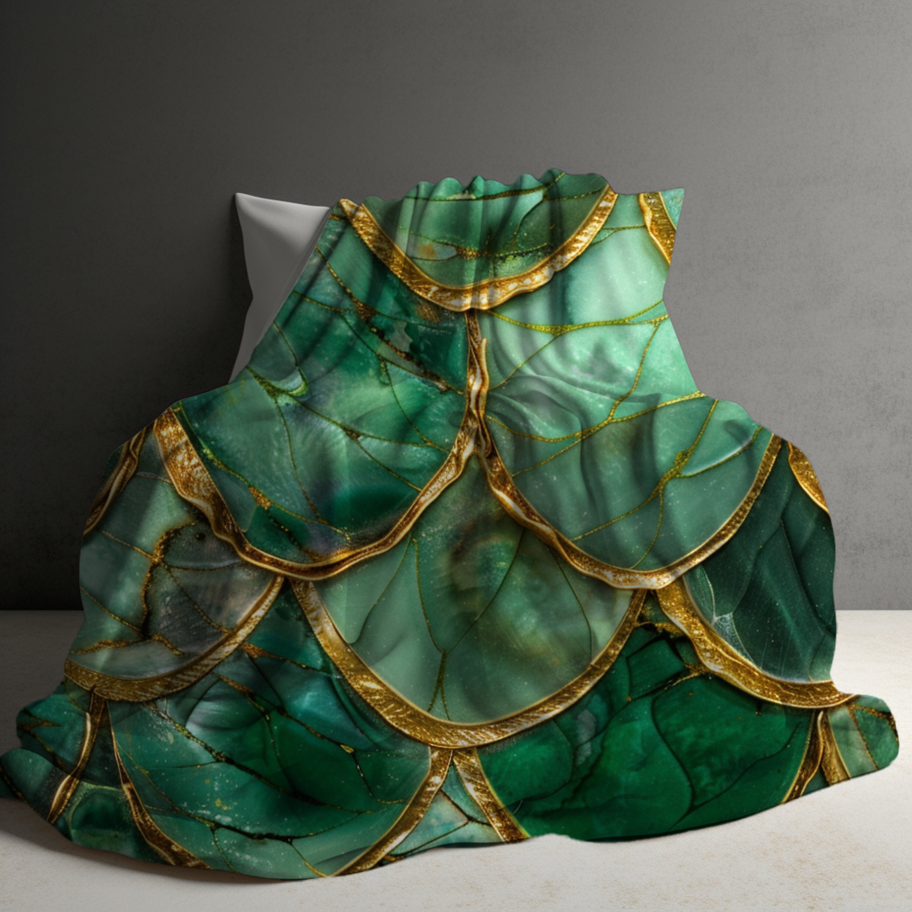 Jade Dragon Scale Blanket Fantasy Dragon Blanket Gift Mythical Creature ...