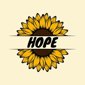 Hope Sunflower A4 Poster, Matte Finish Print - Etsy