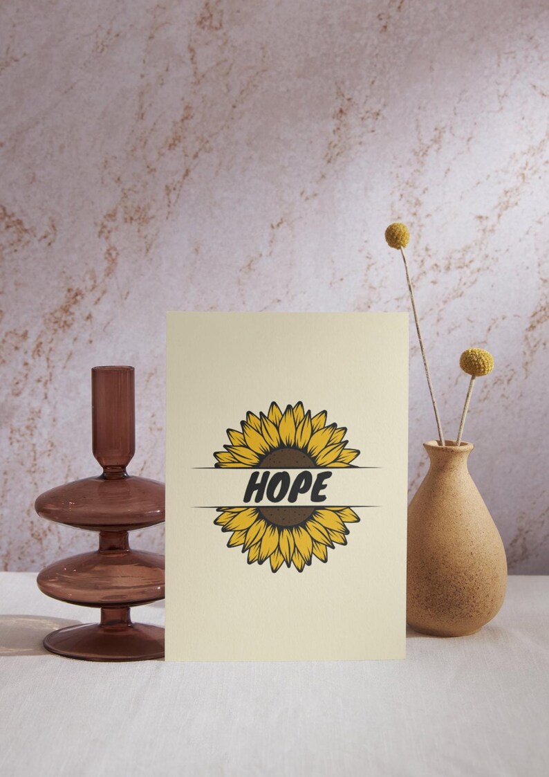 Hope Sunflower A4 Poster, Matte Finish Print - Etsy