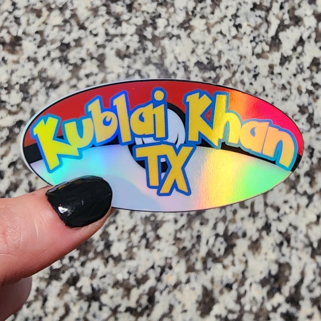 Kublai Khan TX Holographic Sticker - Etsy