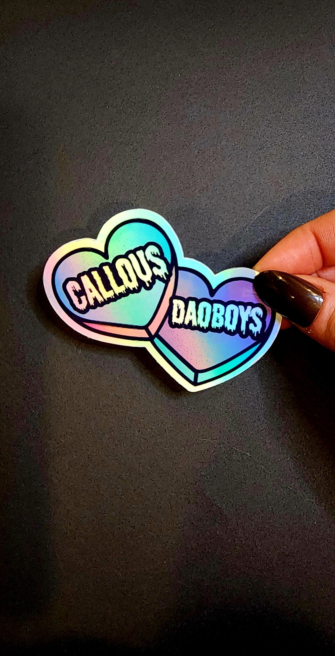 Callous Daoboys Holographic, Water-resistant Vinyl Sticker - Etsy
