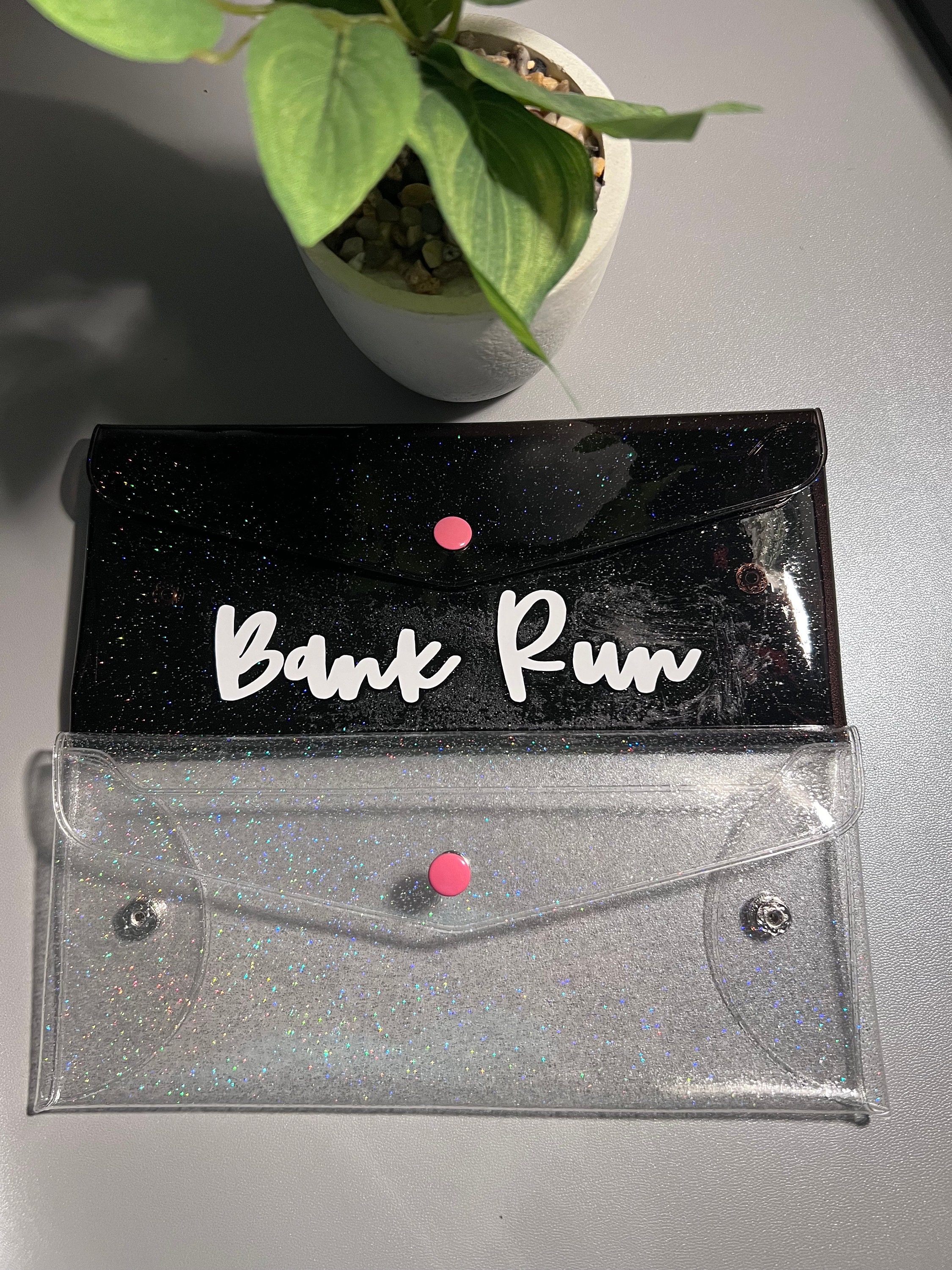 Bling Bank Withdrawal Bag, Money Bag for Cash Stuffing. Get a Free Gift ...