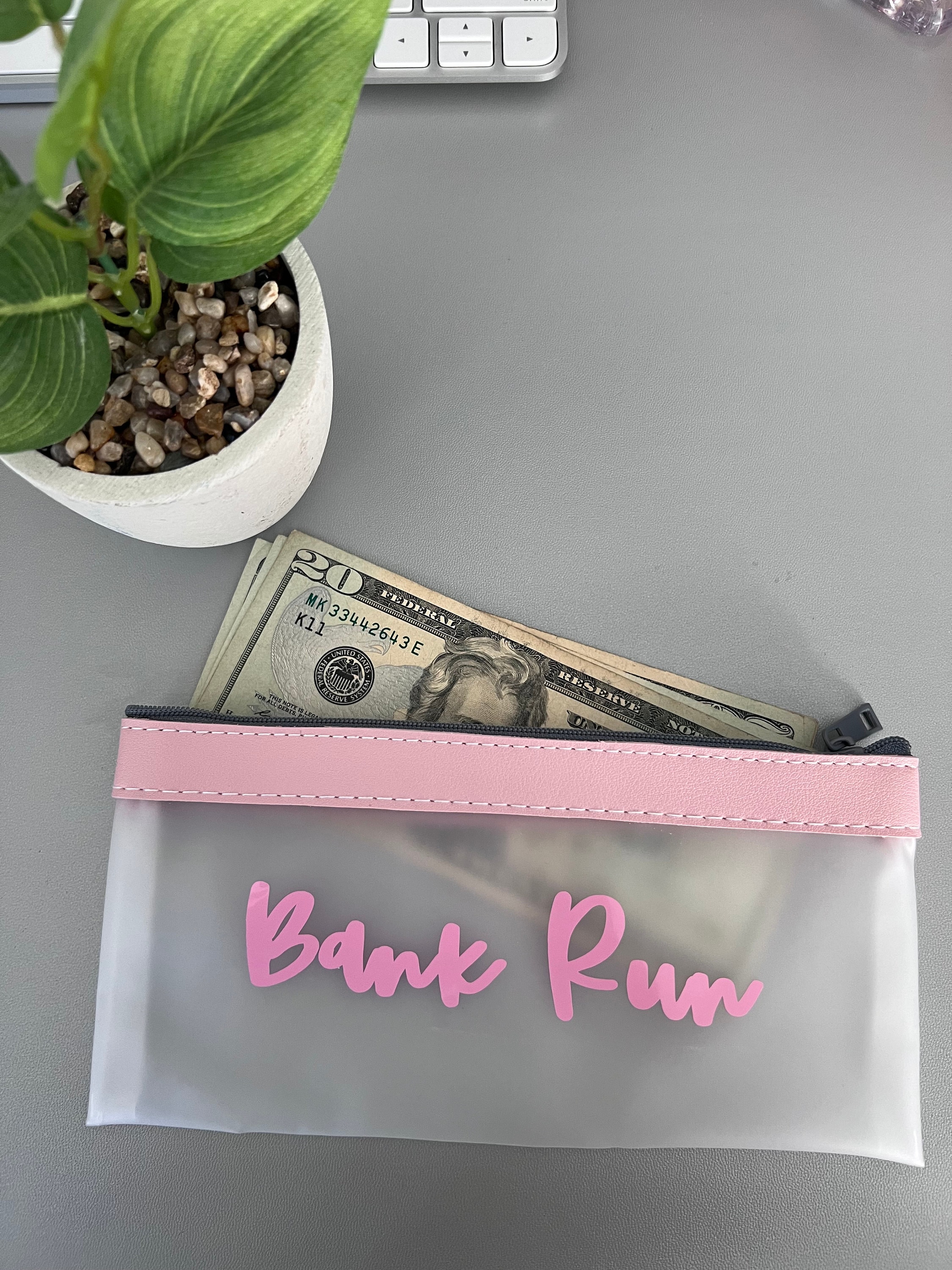 Bling Bank Withdrawal Bag, Money Bag for Cash Stuffing. Get a Free Gift ...