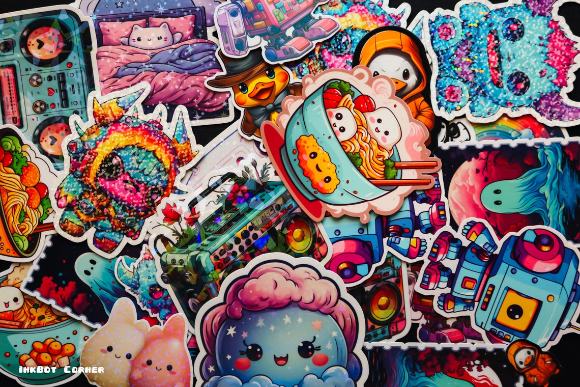 Kawaii Ramen Bowl Sticker Pack Cute Fun Stickers Stickers Pack of 4 ...