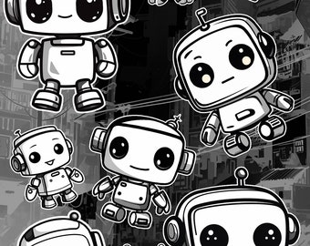 Easily Distracted by Robots Sticker, Robot Sticker, Robotics Engineer ...