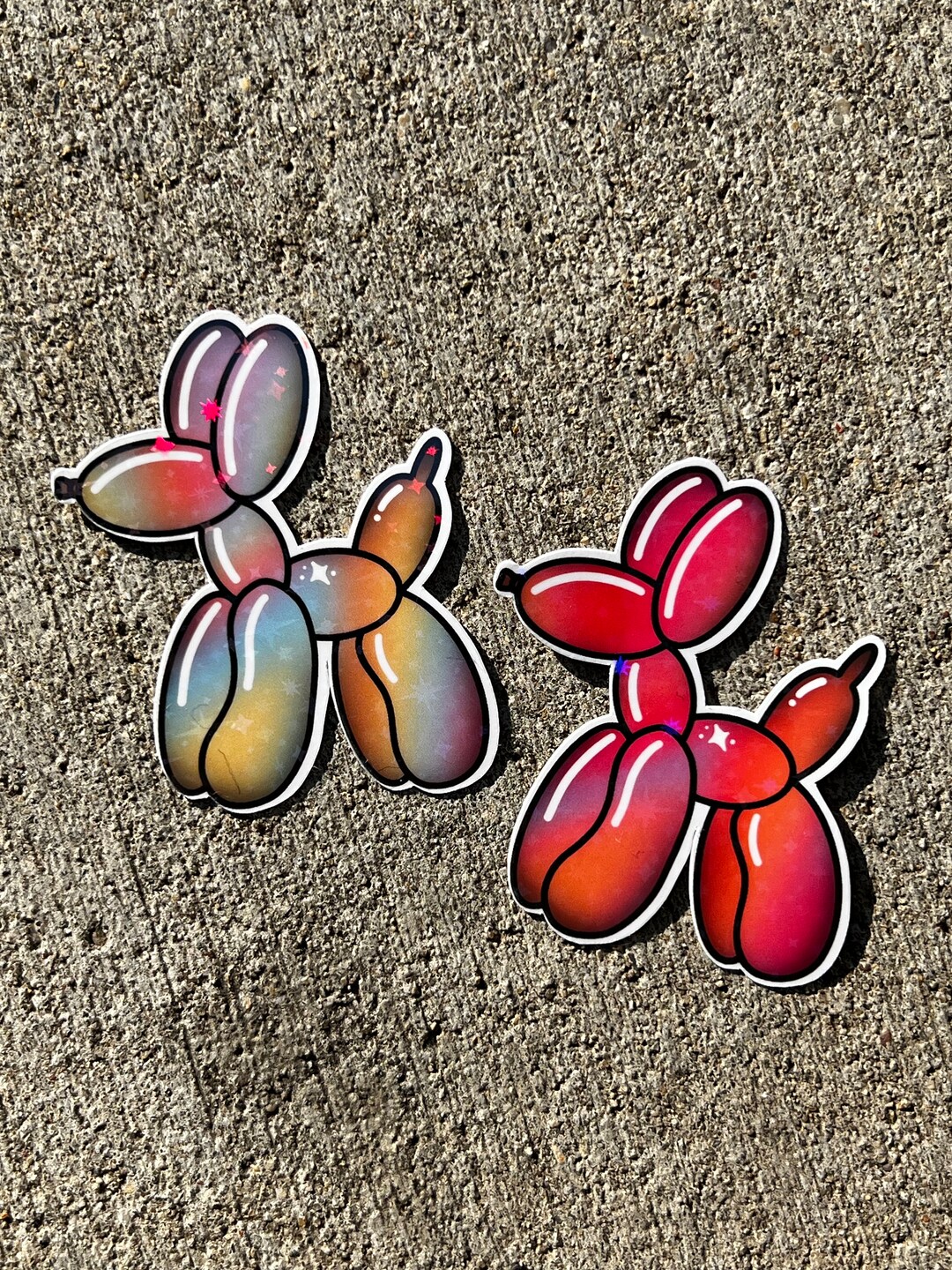 Sticker Balloon Animal, Balloon Animal Sticker, Two Styles - Etsy