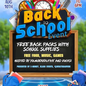 Editable Motion/animated Back to School Event Flyer Canva Template - Etsy