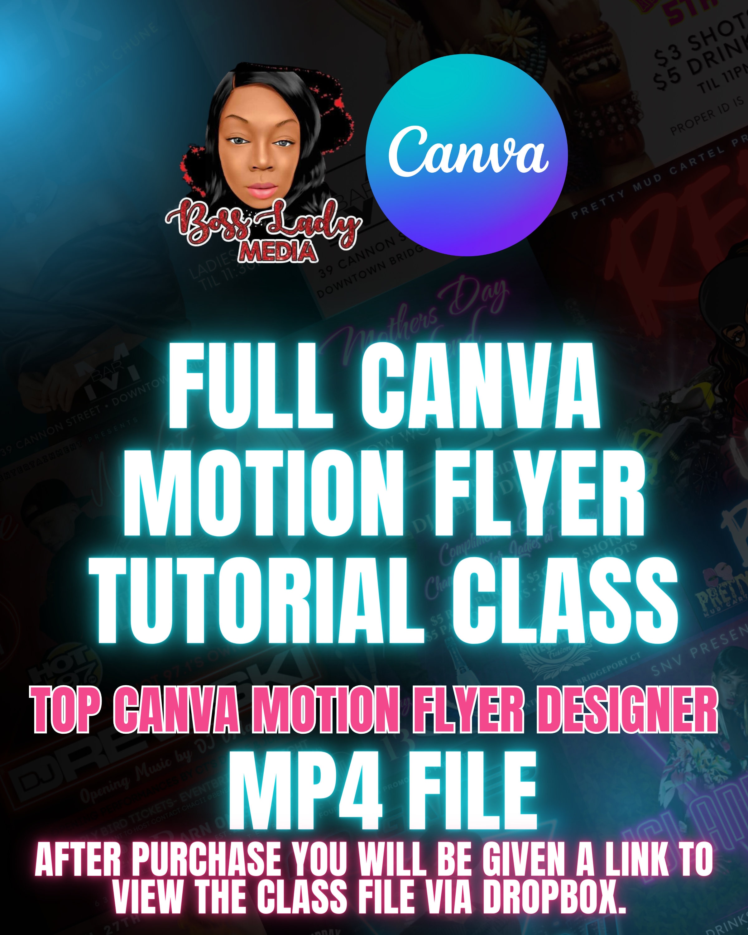 Full Canva Motion Flyer Tutorial Video - Learn to Make Motion Flyers - Etsy