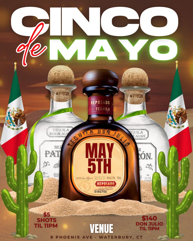 Animated Cinco De Mayo Club Flyer Canva Template - Etsy