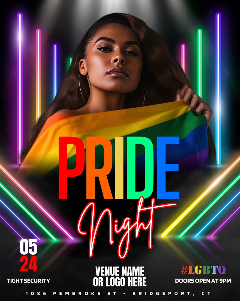 Editable Motion/animated PRIDE LGBTQ LGBT Club Flyer Canva Template - Etsy