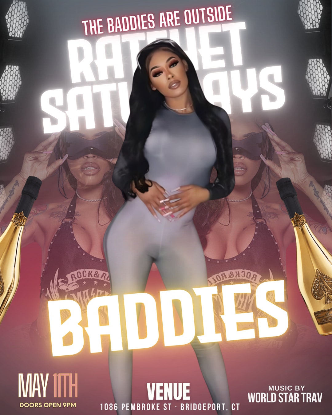 Editable Motion/animated Baddies Club Flyer Canva Template - Etsy