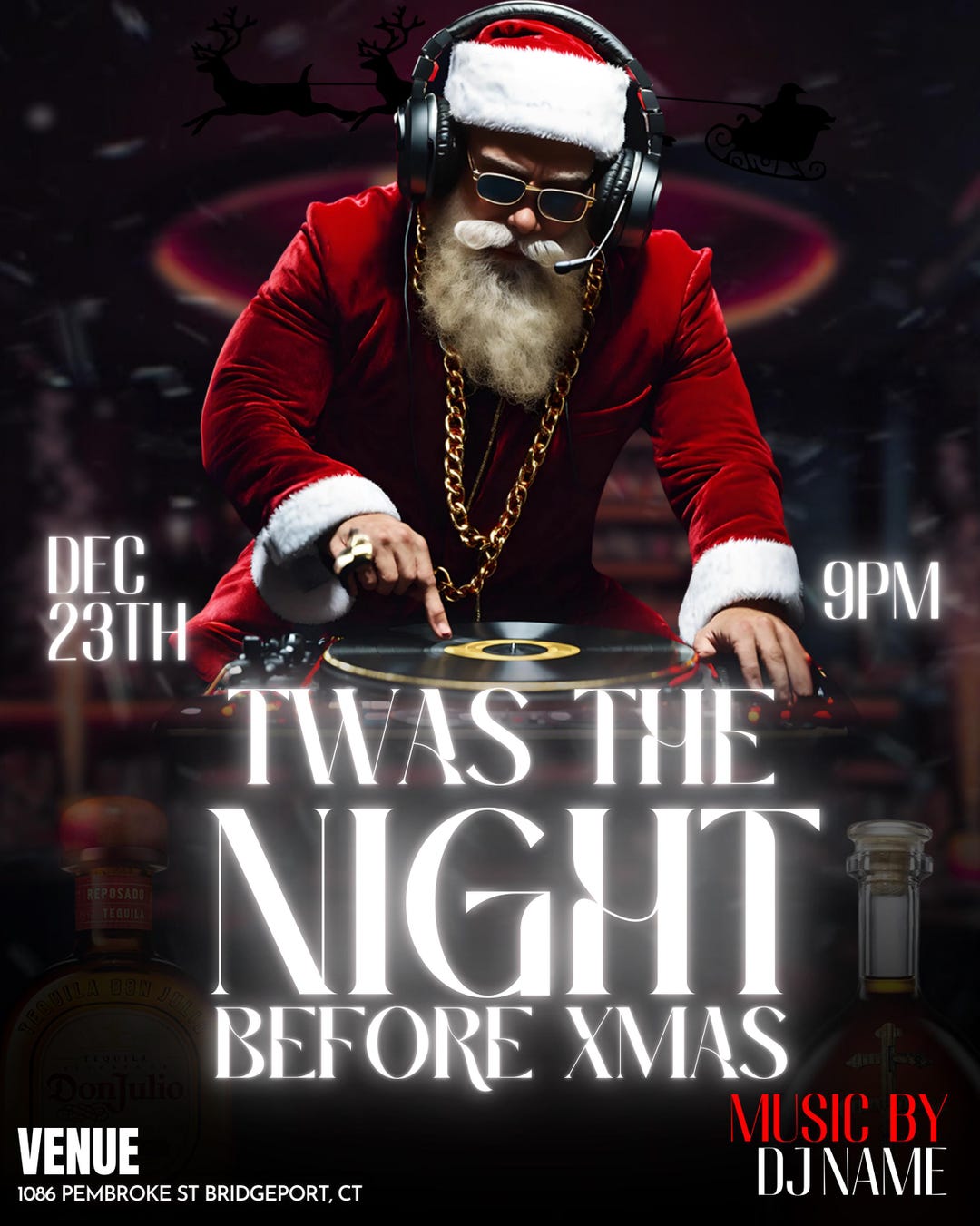 Editable Motion/animated Club Flyer Canva Christmas Xmas Party - Etsy