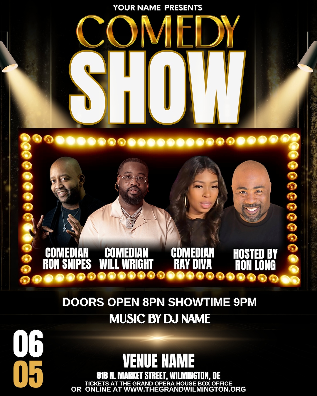 Editable Motion/animated Comedy Show Flyer Canva Template - Etsy