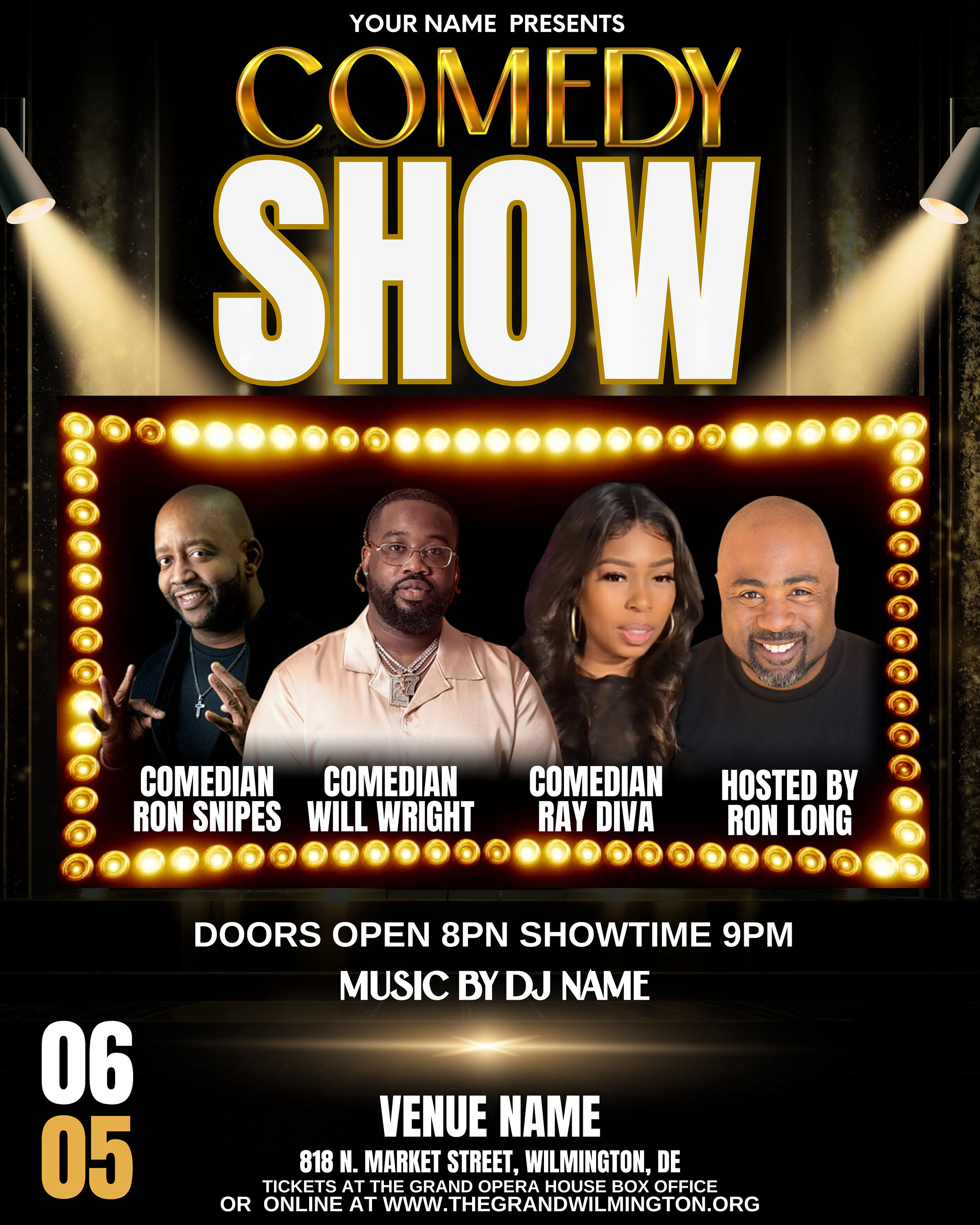 Editable Motion/animated Comedy Show Flyer Canva Template - Etsy