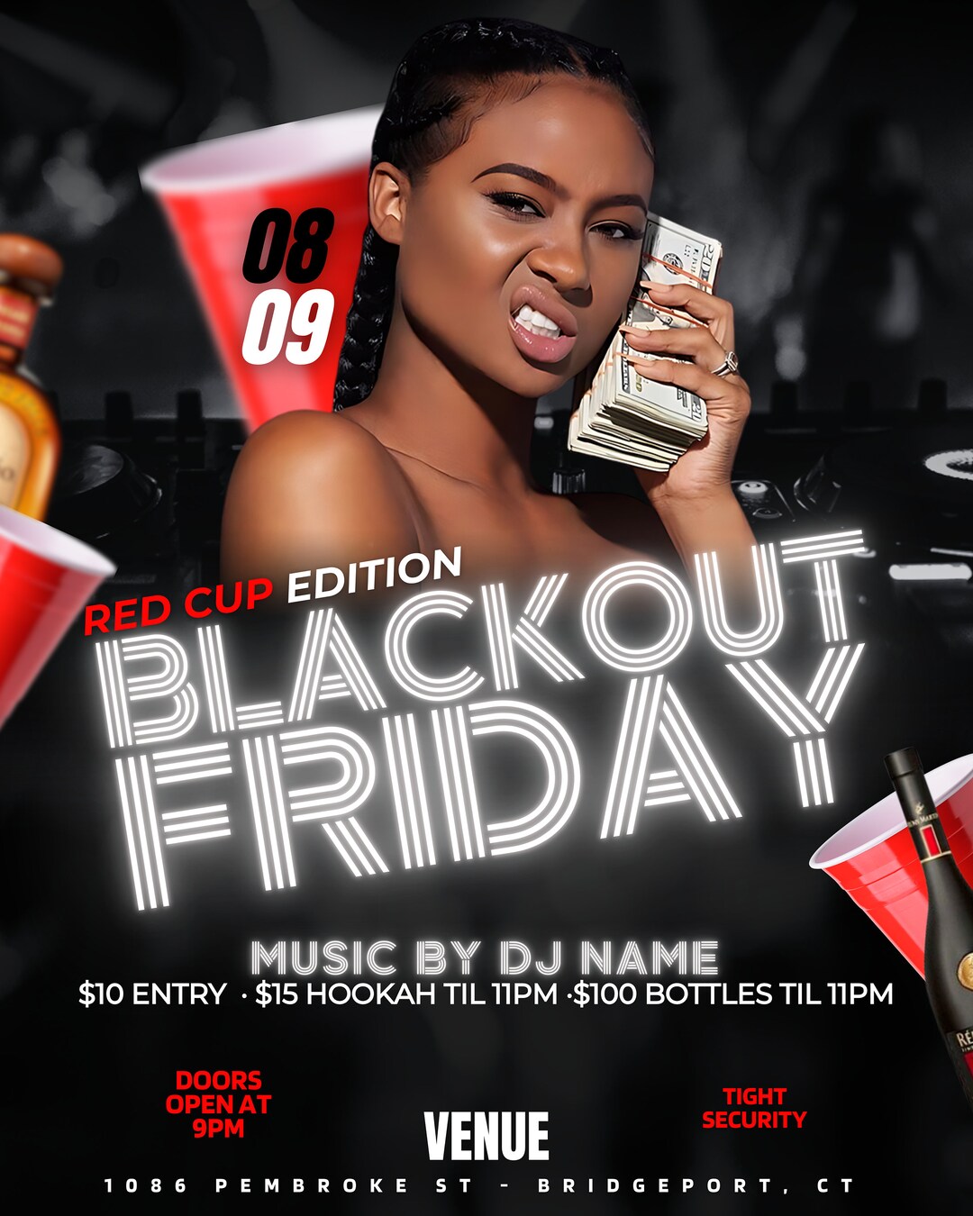 Editable Motion/animated Club Flyer Canva Template - Etsy