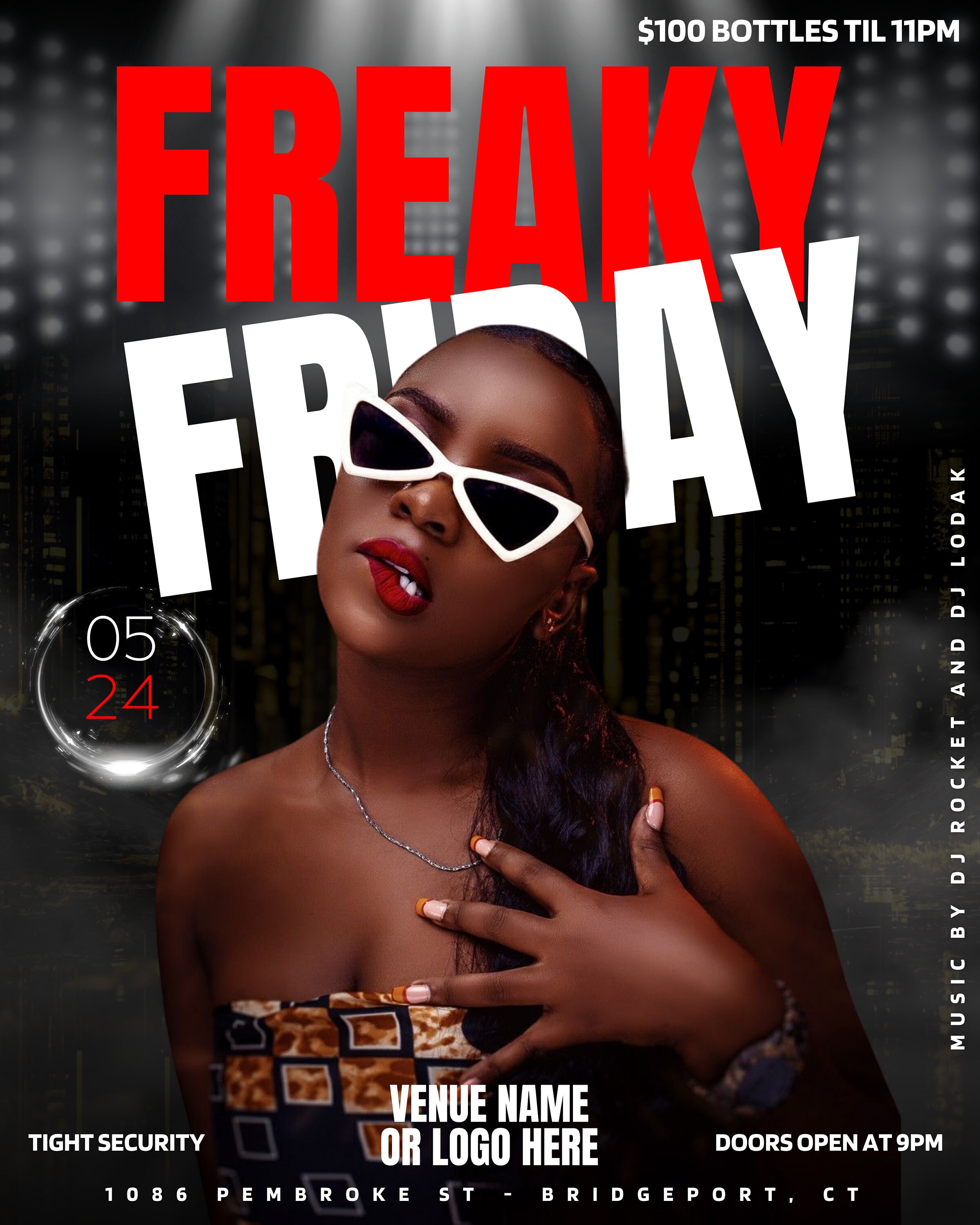 Editable Motion Animated Club Flyer Canva Template - FREAKY FRIDAY - Etsy