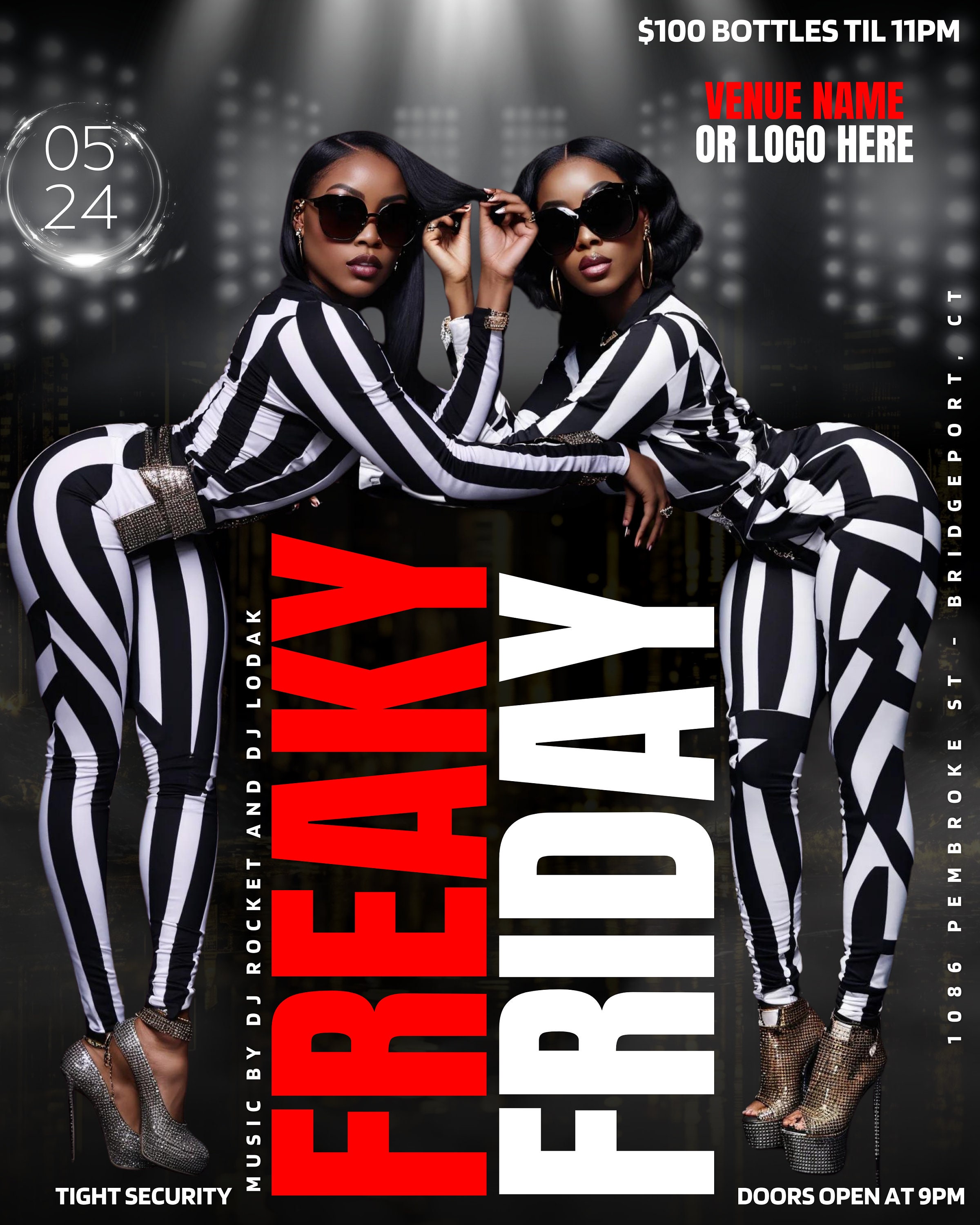 Editable Motion Animated Club Flyer Canva Template - FREAKY FRIDAY - Etsy