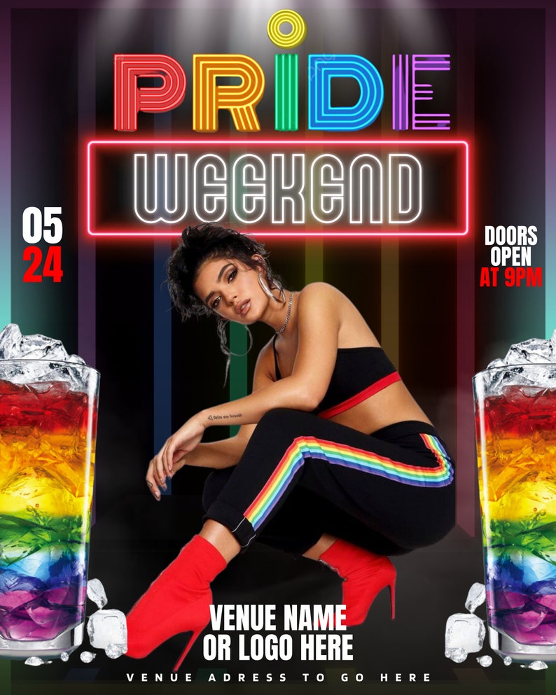 Editable Motion/animated PRIDE LGBTQ LGBT Club Flyer Canva Template - Etsy
