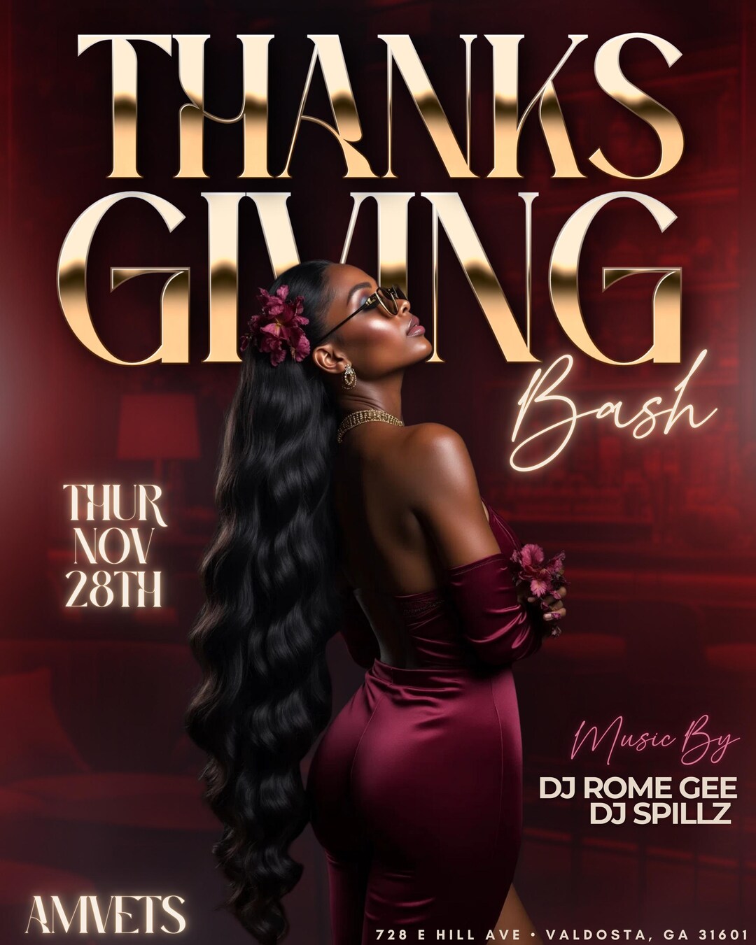 Editable Motion/animated Club Flyer Canva Template Thanksgiving ...