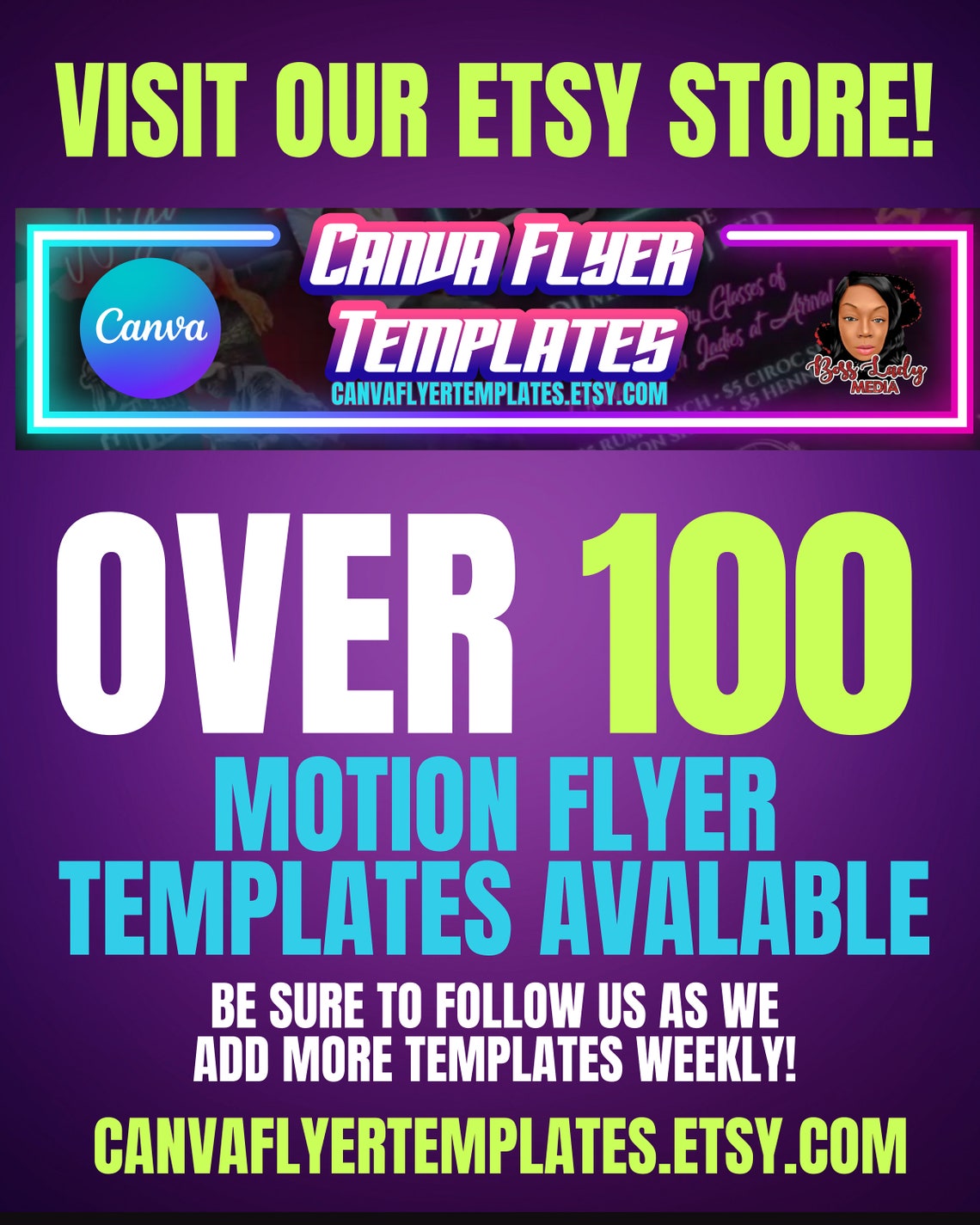 Editable Canva Motion Club Party Flyer Template - Etsy