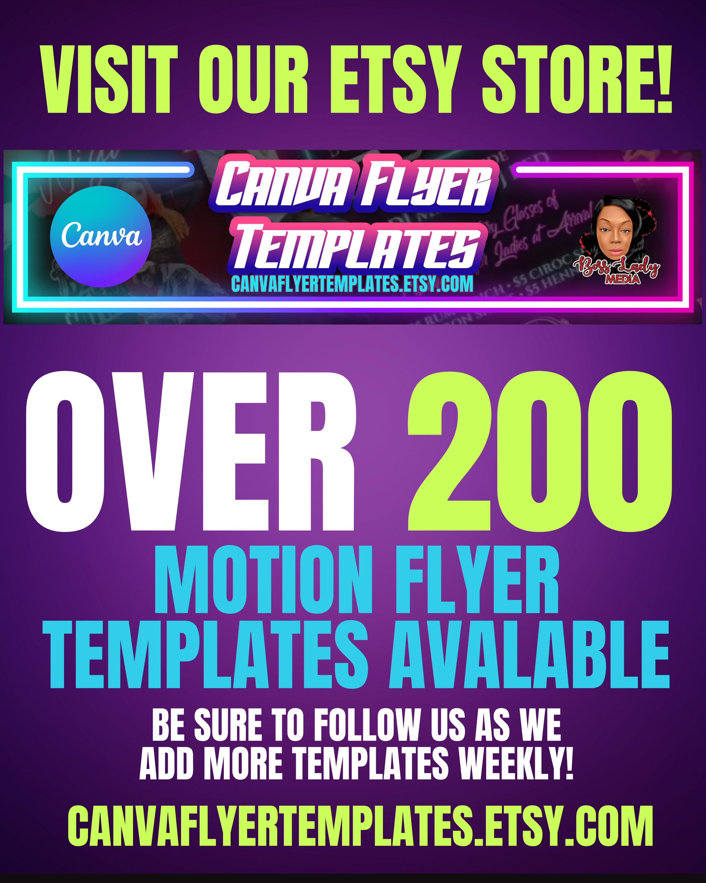 Editable Motion/animated Baddies Club Flyer Canva Template Ladies Night ...