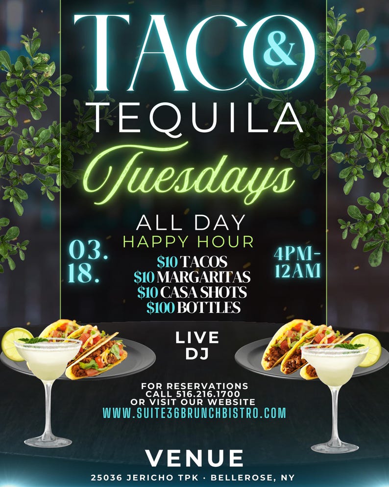 Taco Tuesday Editable Canva Motion Flyer Template Tacos and Tequila - Etsy