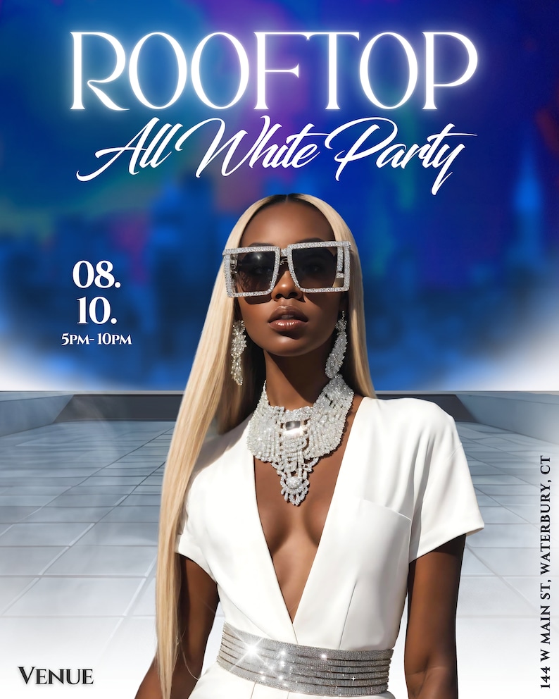 Editable Motion/animated Rooftop Party Club Outdoor Flyer Canva ...