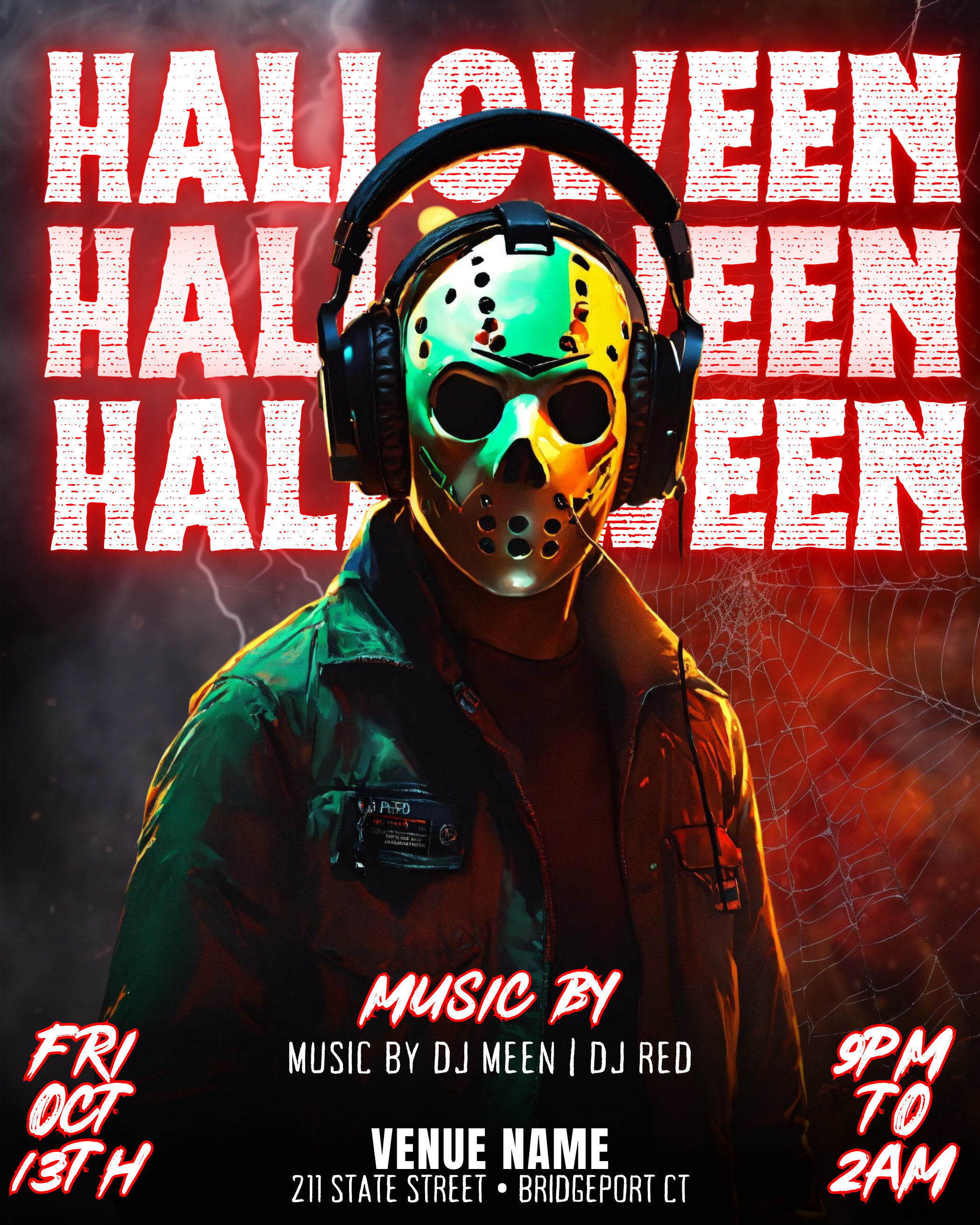 Editable Motion/animated Club Flyer Canva Template Halloween Party - Etsy
