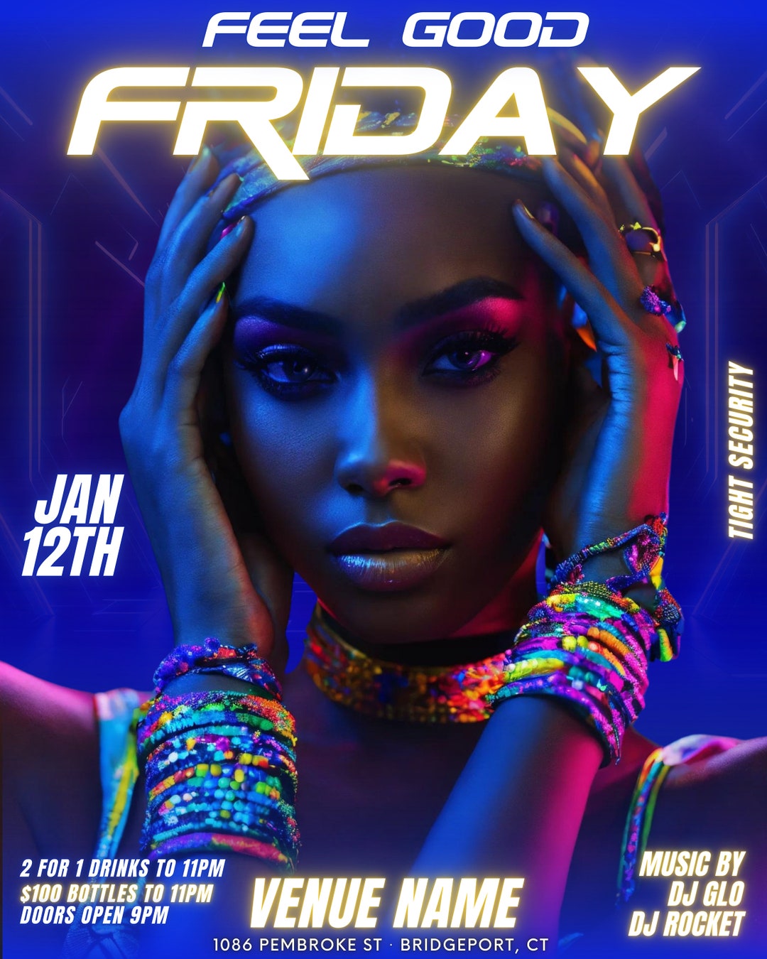 Editable Canva Motion Animated Club Flyer Template - Etsy