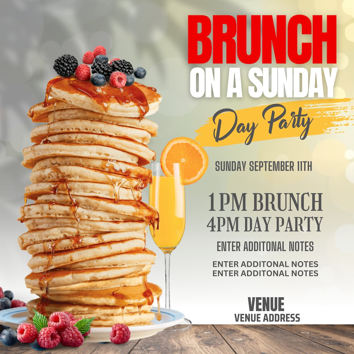 Editable Motion/animated Brunch Flyer Canva Template - Etsy
