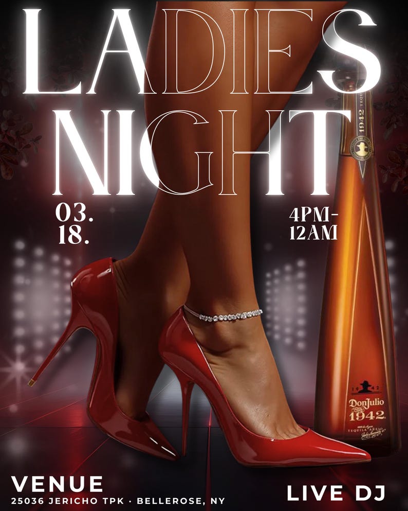Editable Motion/animated Baddies Club Flyer Canva Template Ladies Night ...