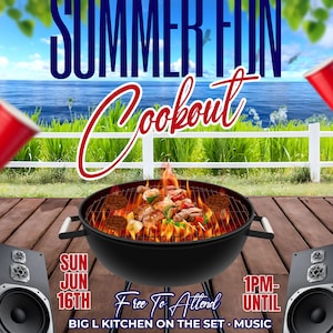 Editable Canva Motion Animated Cookout Bbq Flyer Template A Party Flyer ...