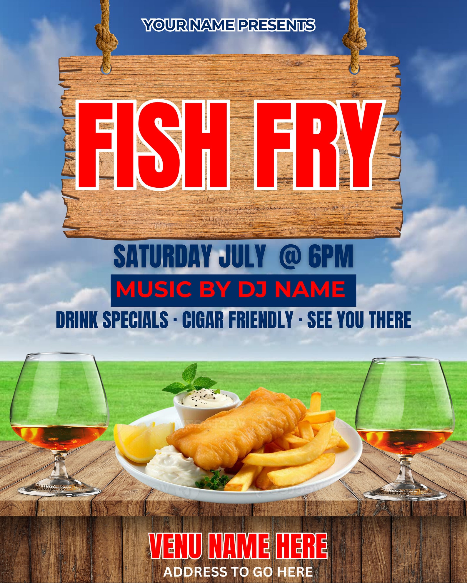 Editable Canva Motion Animated Fish Fry Flyer Template - Etsy