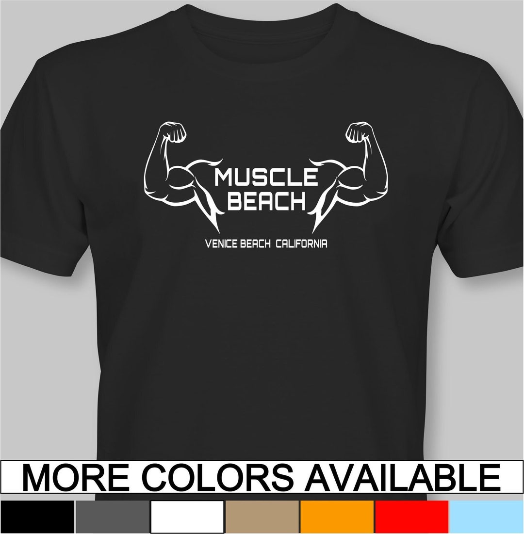 Muscle Beach Venice California T-shirt Workout Work Out Surf Surfing - Etsy