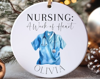 Personalized Nurse Ornament Nurse Christmas Ornament New Nurse Gift ...