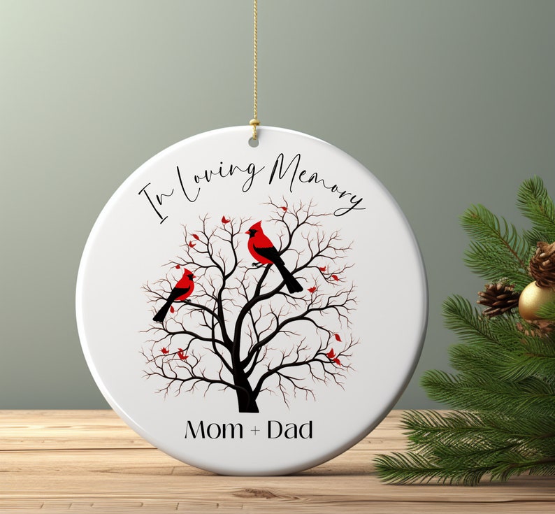 Personalized Cardinal Memorial Ornament | Custom in Loving Memory ...