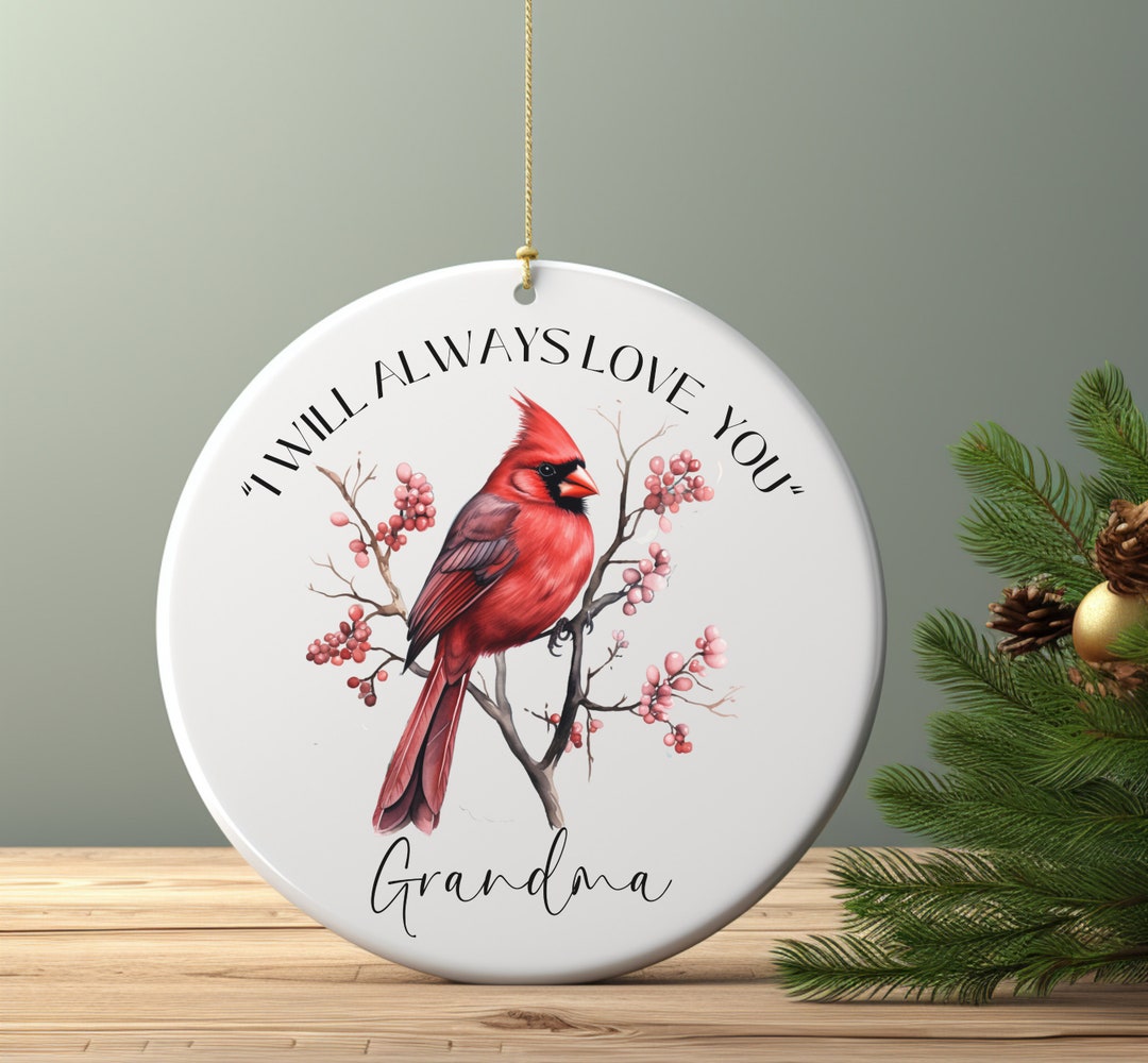Personalized Cardinal Memorial Ornament | Custom in Loving Memory Christmas Ornament ...