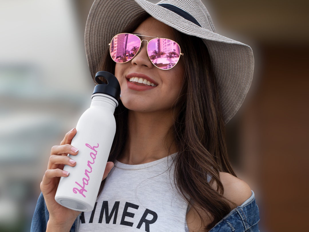 Island Water Bottle | Island White Themed Stainless Steel Water Bottle ...