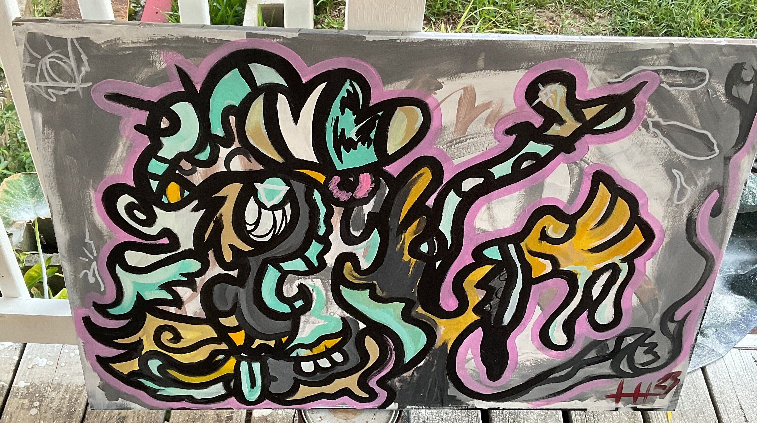 ORIGINAL | Abstract Painting / Graffiti Art | “hand That Feeds” - Etsy